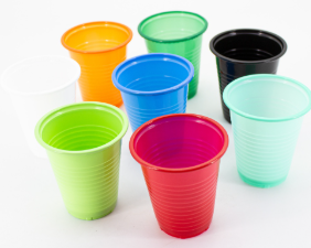 Vasos de colores 230cc x10unid.